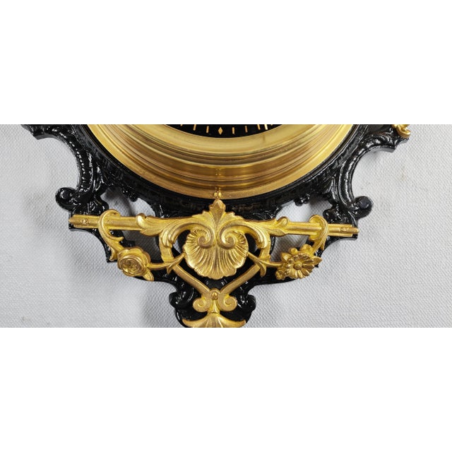 1867 Japy Frères & Cie Small Antique Cartel Clock Iron Age Napoleon III ...