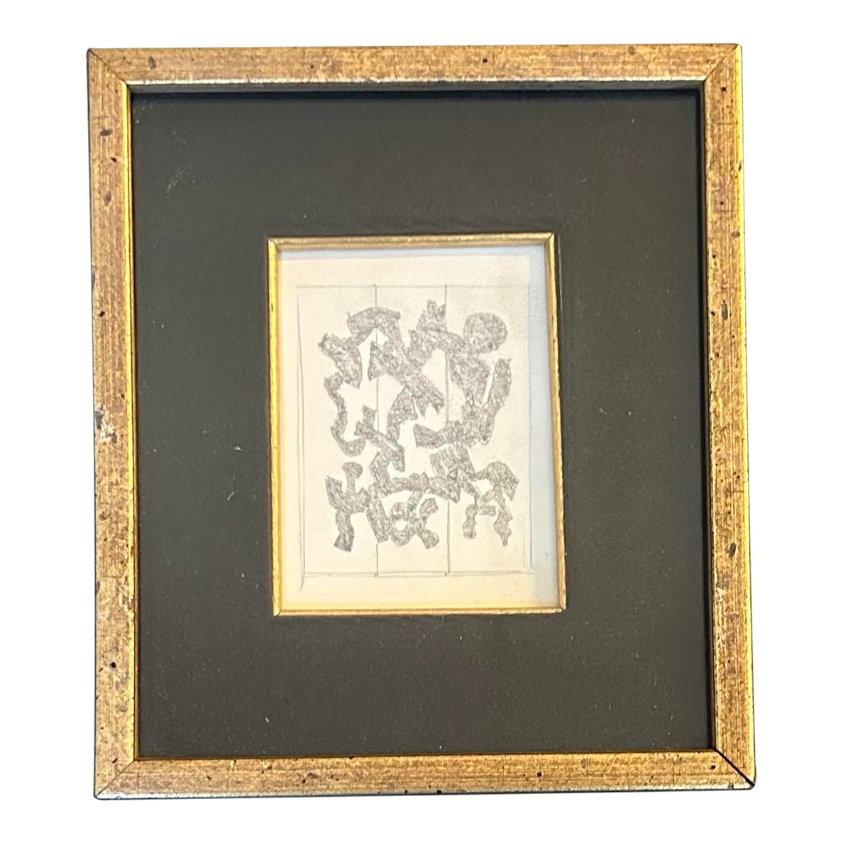 1950’s Original Abstract Expressionist Pencil Drawing | Chairish