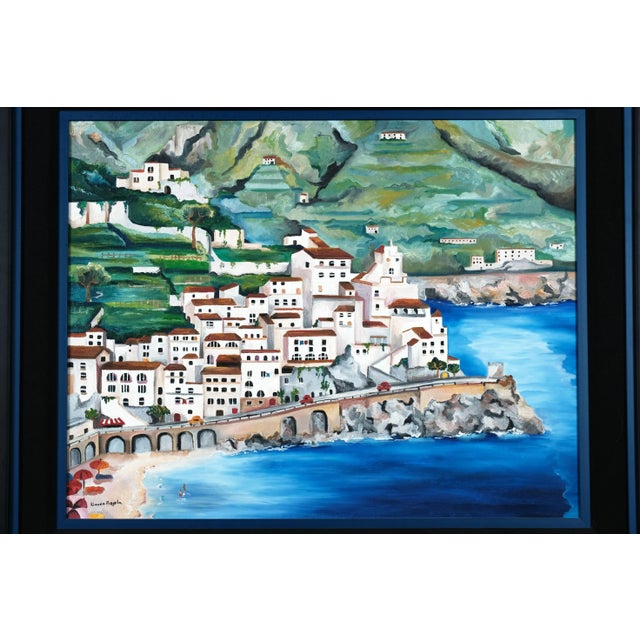 1980s Linnea Pergola "Mediterranean Coast" Hand Signed One of a Kind ...