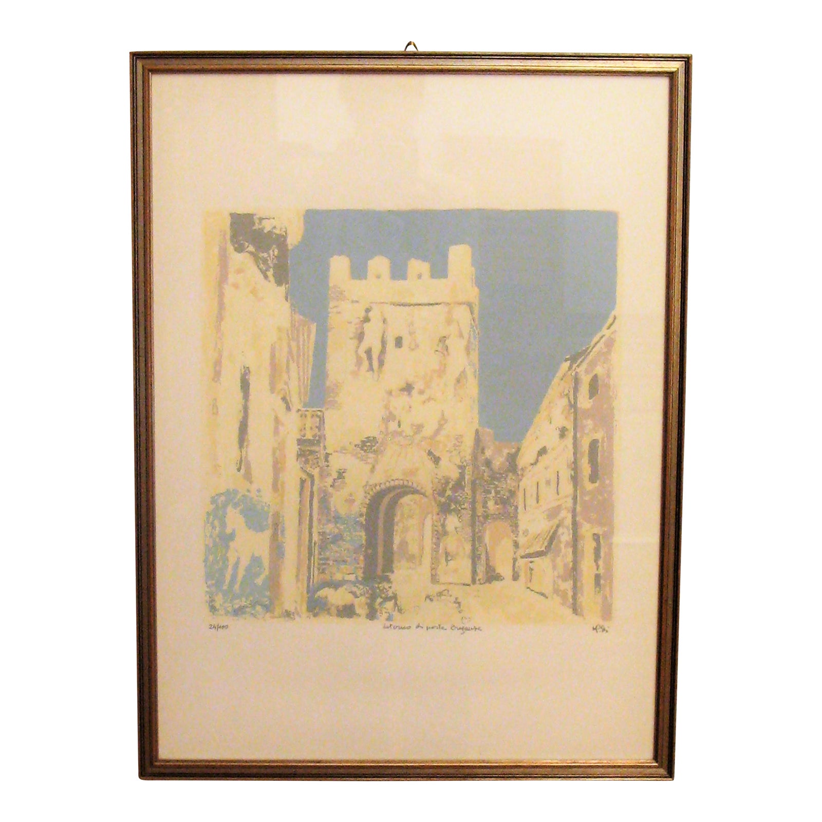 Mid 20th Century Italian Engraving " Interno Di Porte Breganze" by ...