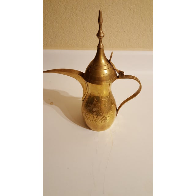 Late 18th Century Antique Brass Saudi Arabian Dallah Pot | Chairish