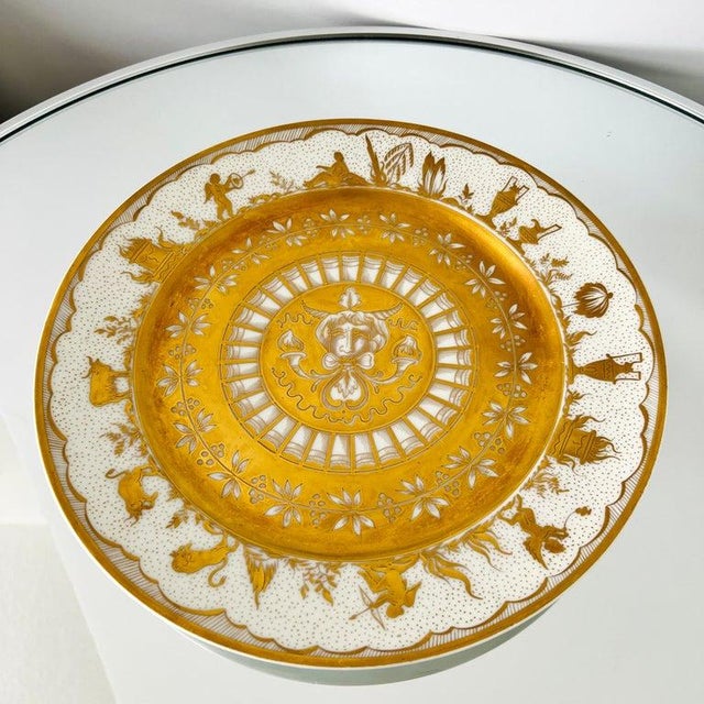 Le Tallec Hand-Painted Porcelain Plates With Gold Greek Mythology ...