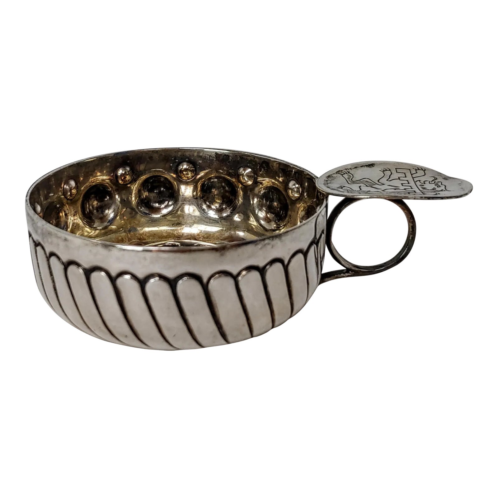 Vintage Silver Plated Sommelier Wine Tasting Cup | Chairish