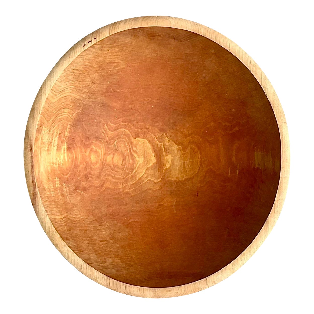 Vintage Boho Vermont Wooden Salad Bowl | Chairish