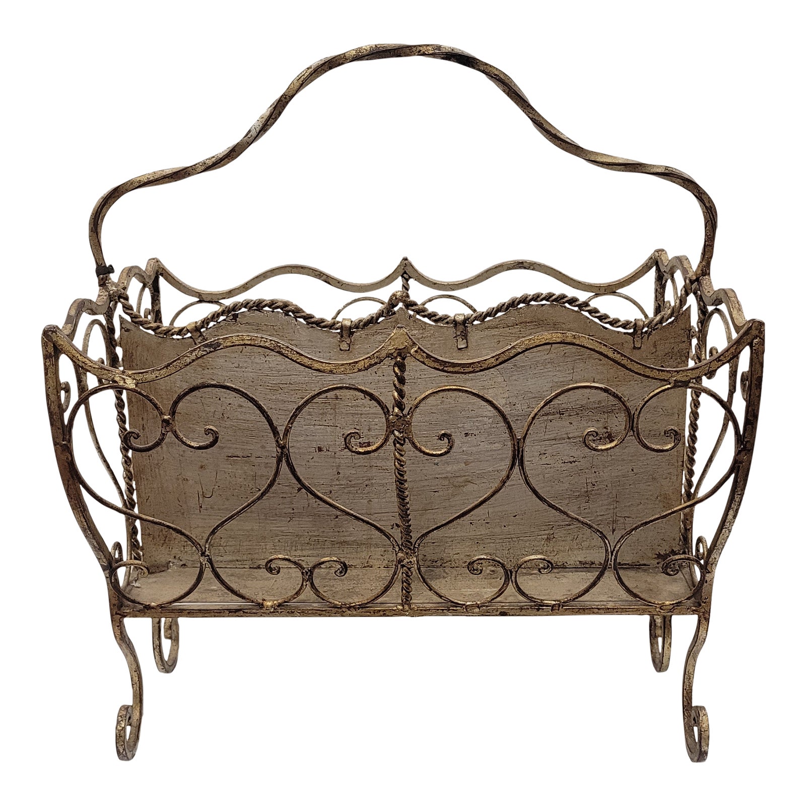 Vintage Tuscan Magazine Rack | Chairish