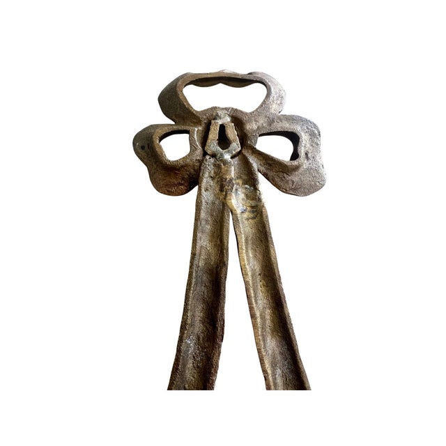 Vintage Hollywood Regency Brass Tied Bow & Ribbon | Chairish