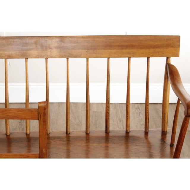 Antique American Pine Nanny Bench Cradle Rocker | Chairish