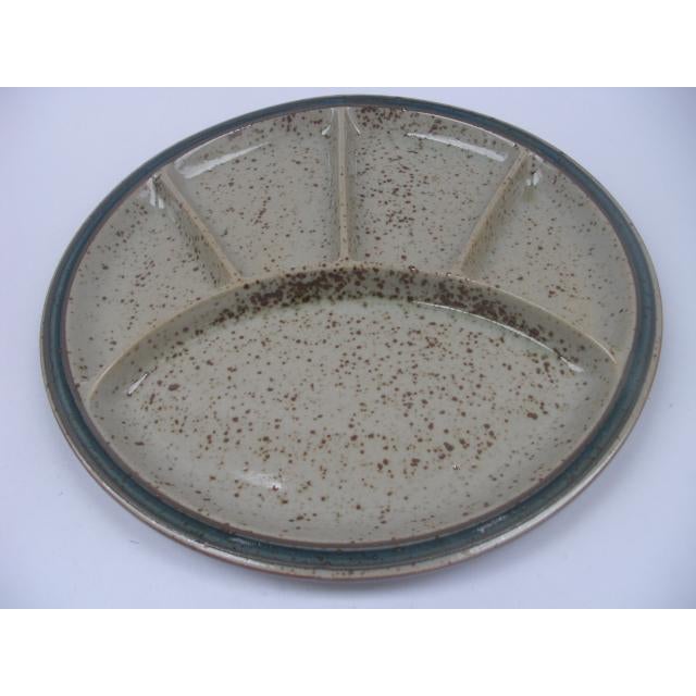 Vintage Sectioned Stoneware Diner Plates - Set of 6 | Chairish