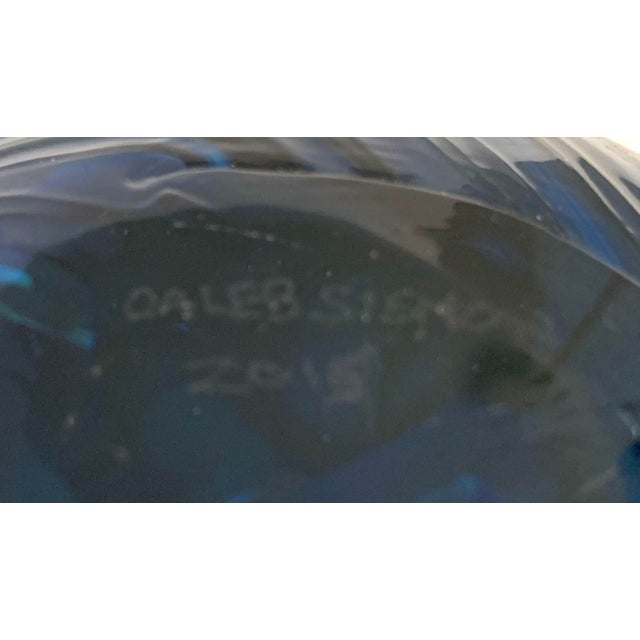 2015 Caleb Siemon Signed and Dated, Shades of Blue and Infused Silver ...