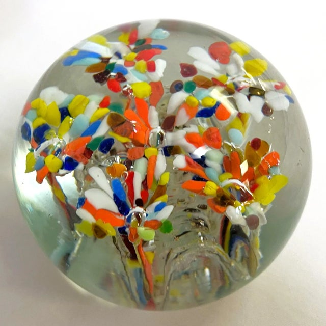 Mid Century Moder Art Glass Paperweight | Chairish