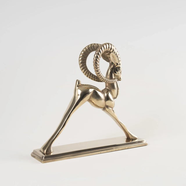Vintage Brass Ram Figure | Chairish