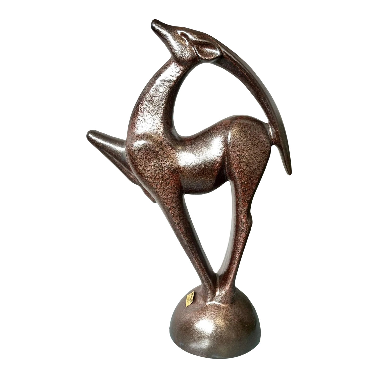 Vintage 1997 Royal Haeger Gazelle Statue | Chairish