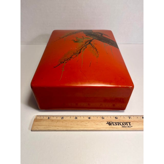 Late 19th Century Antique Meiji Period Japanese Red Lacquer Wooden ...