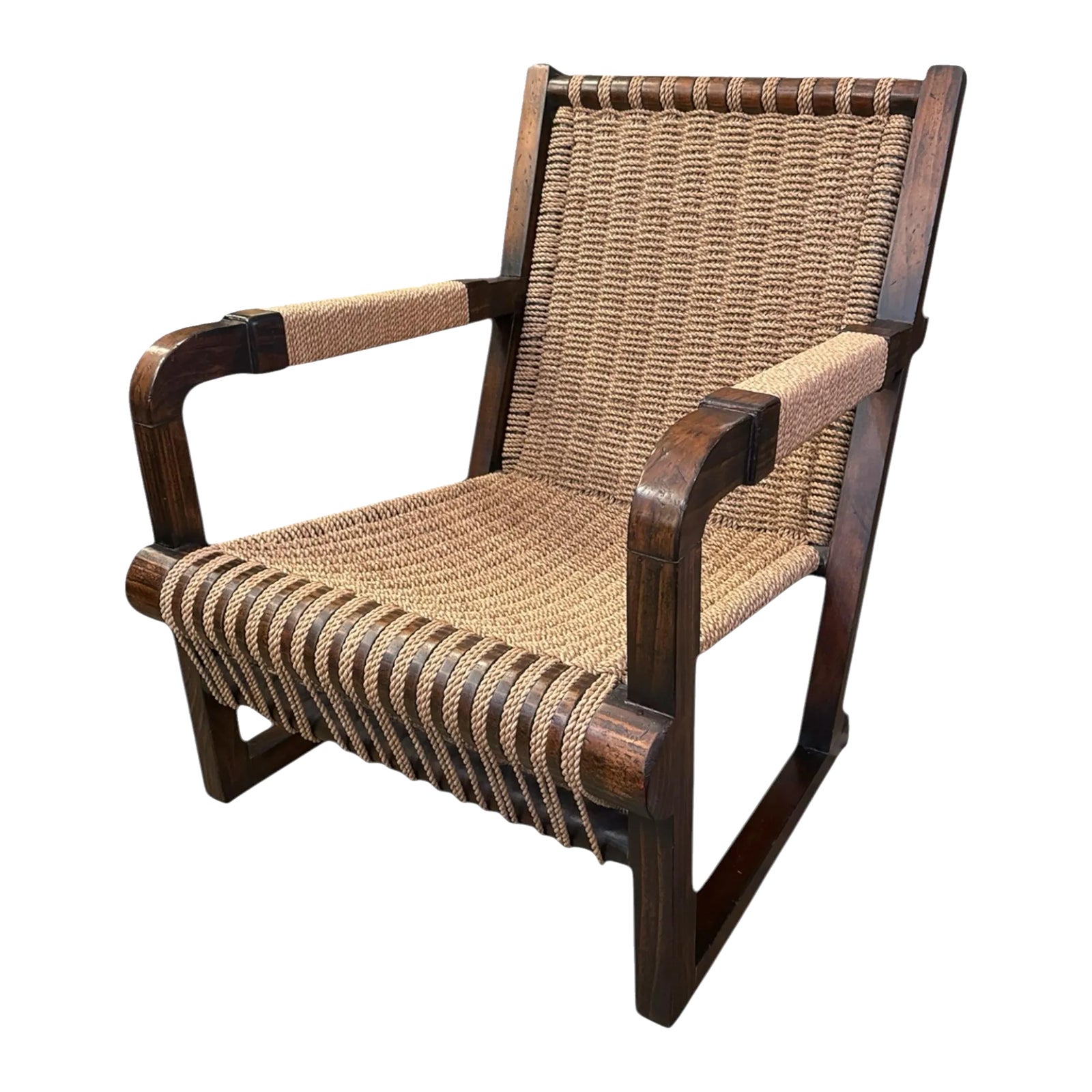 Mid 20th Century Ralph Lauren Rope Lounge Chair | Chairish