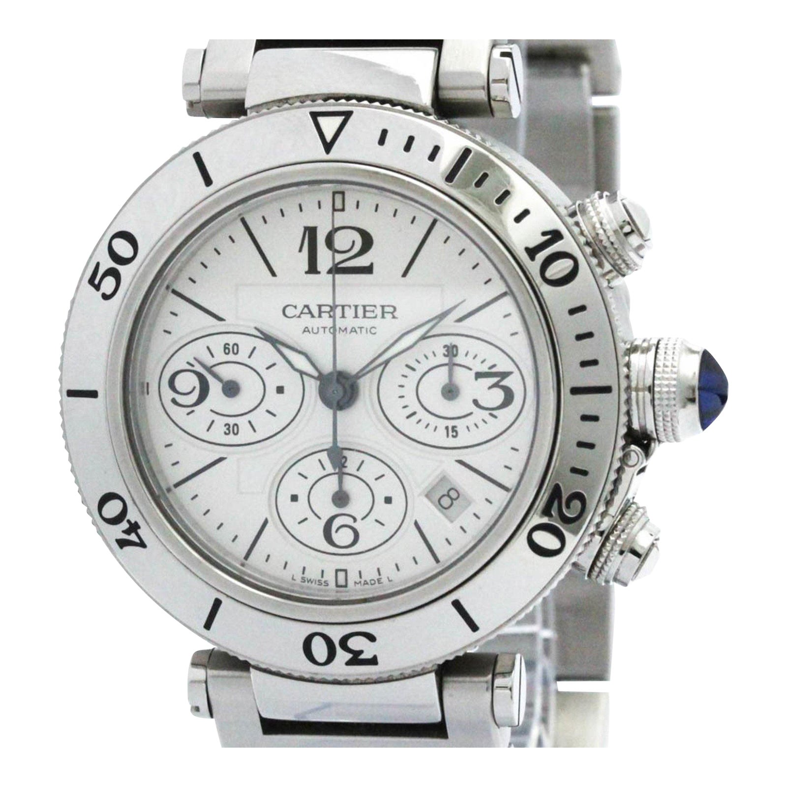 Cartier Polished Pasha Seatimer Chronograph Automatic Watch W31089M7 ...