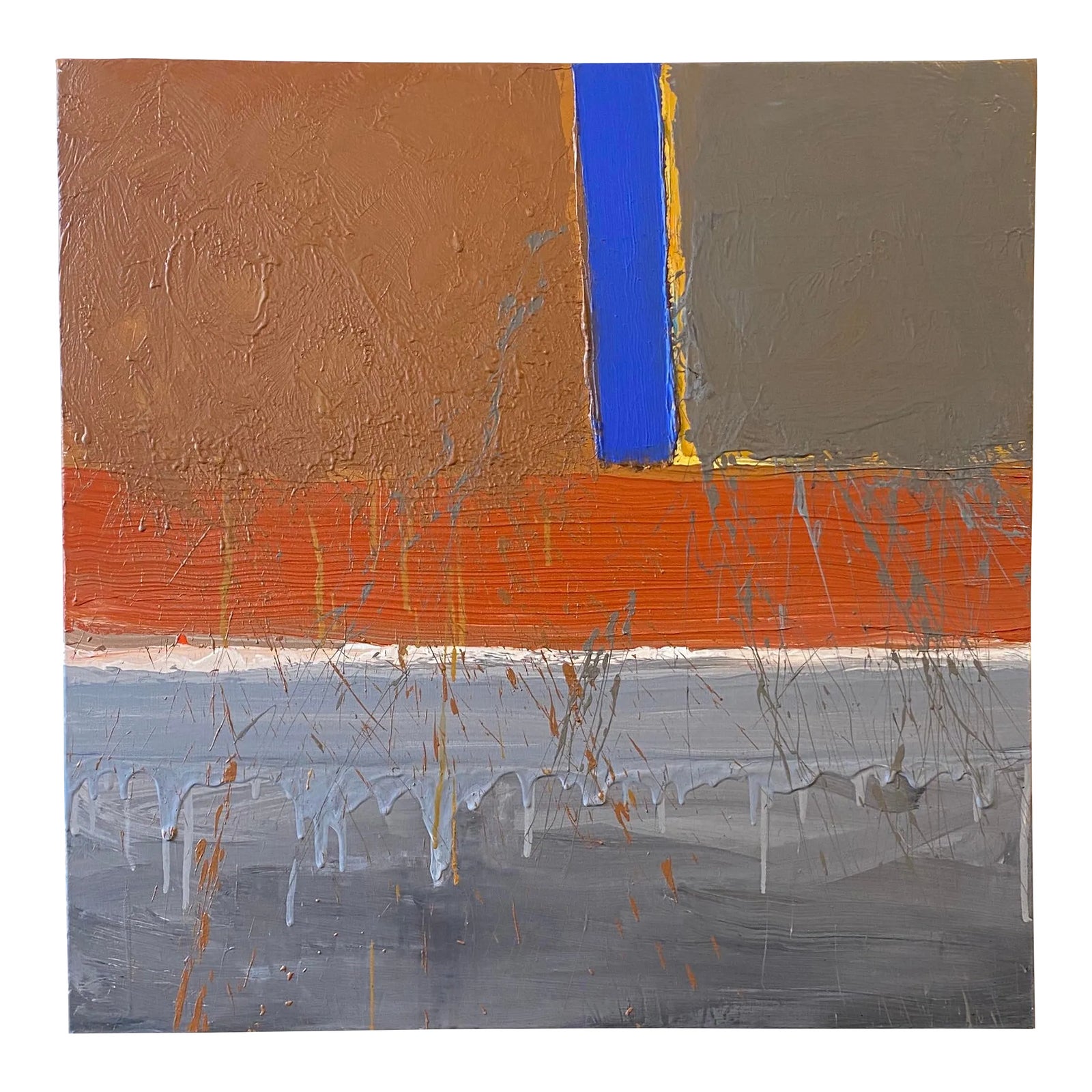 Abstract Contemporary Textural Square Painting by Stanley Dean Edwards ...