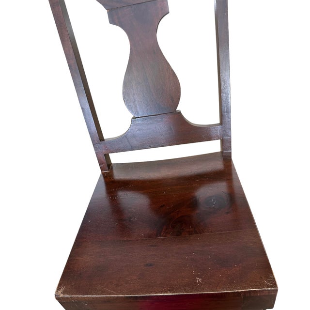 1970s Natural Wood Splat Back Dining Side Chairs- Set of 2 | Chairish
