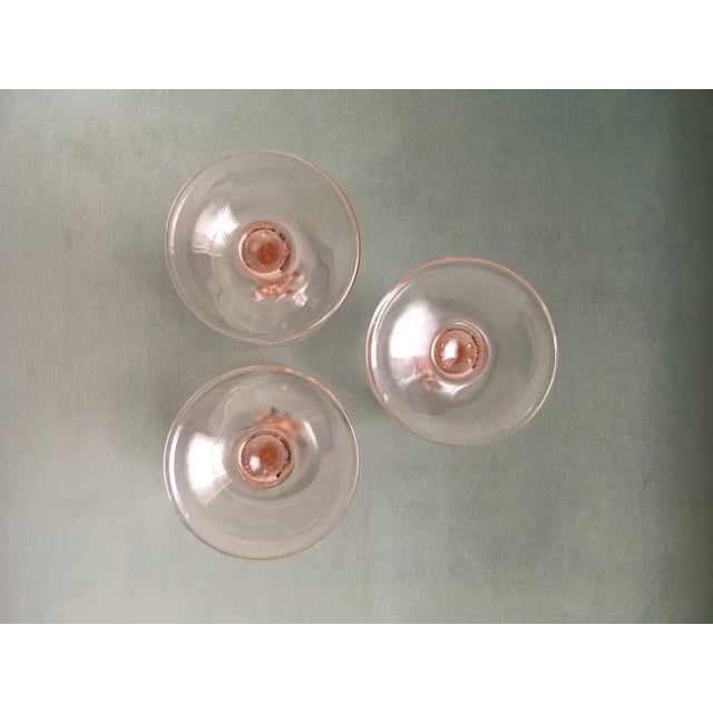 1970s Luminarc Peach Stemmed Wine Glasses Set Of 3 Chairish