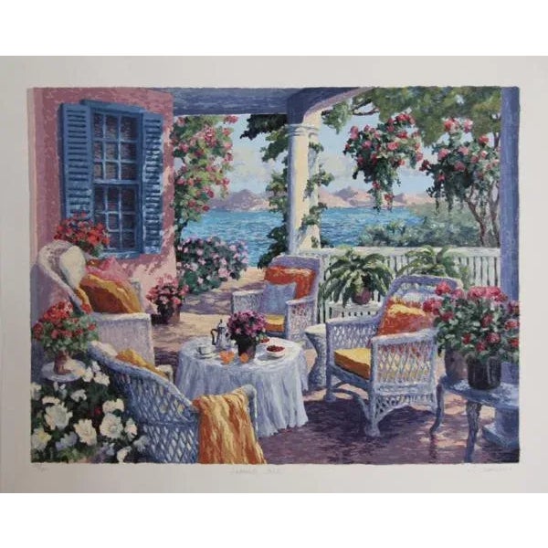 Lakeside Porch, Julian Askins Screen Print | Chairish