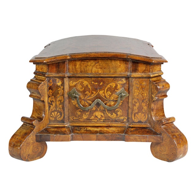 Dutch Rococo Walnut and Marquetry Document Box | Chairish