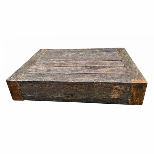 Modern Barn Low Wood Coffee Table | Chairish
