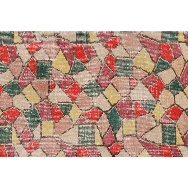 Vintage Zeki Müren Rug With Polychromatic Geometric Pattern From Rug ...