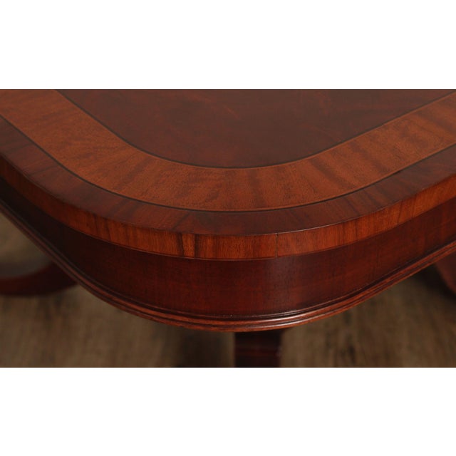 Henredon Regency Style Expandable Double Pedestal Mahogany Dining Table ...