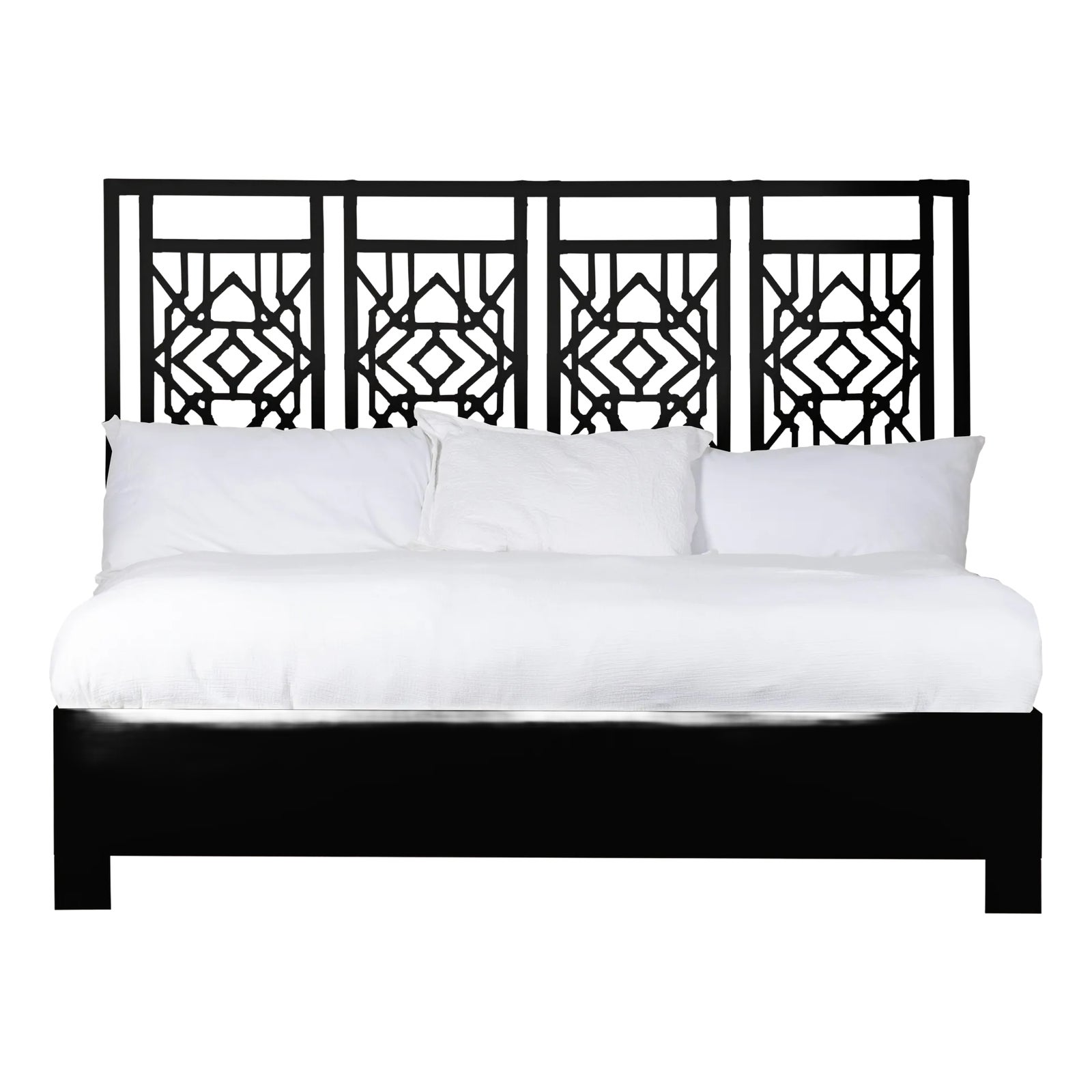 Tulum Platform Bed King, Black | Chairish