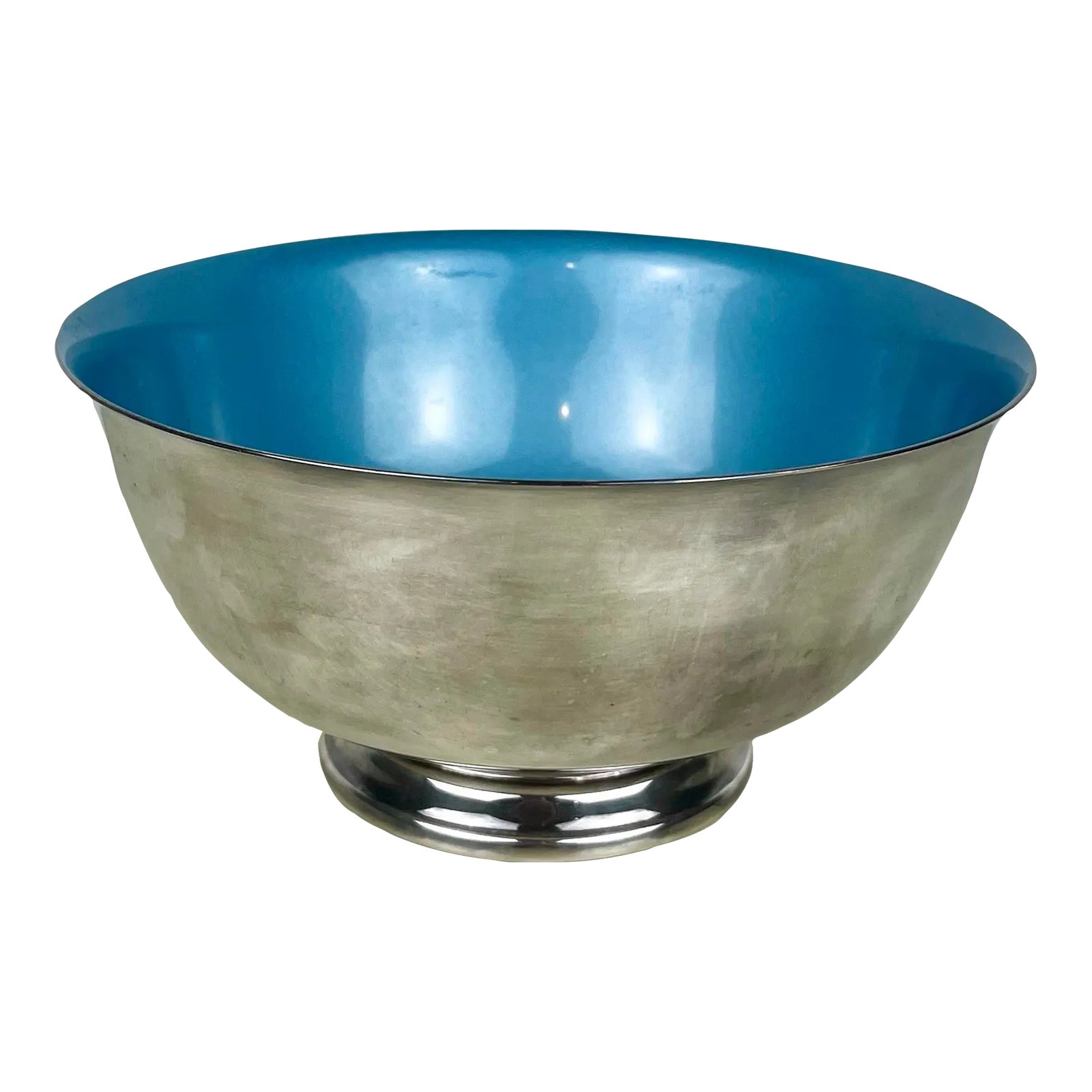Vintage Reed & Barton Enamel Silverplate Revere Bowl | Chairish