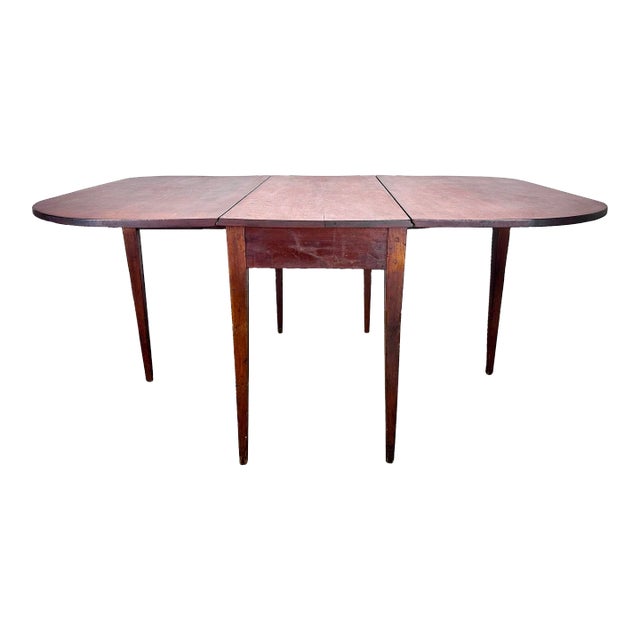 Antique Shaker Style Drop Leaf Pine Dining Table | Chairish