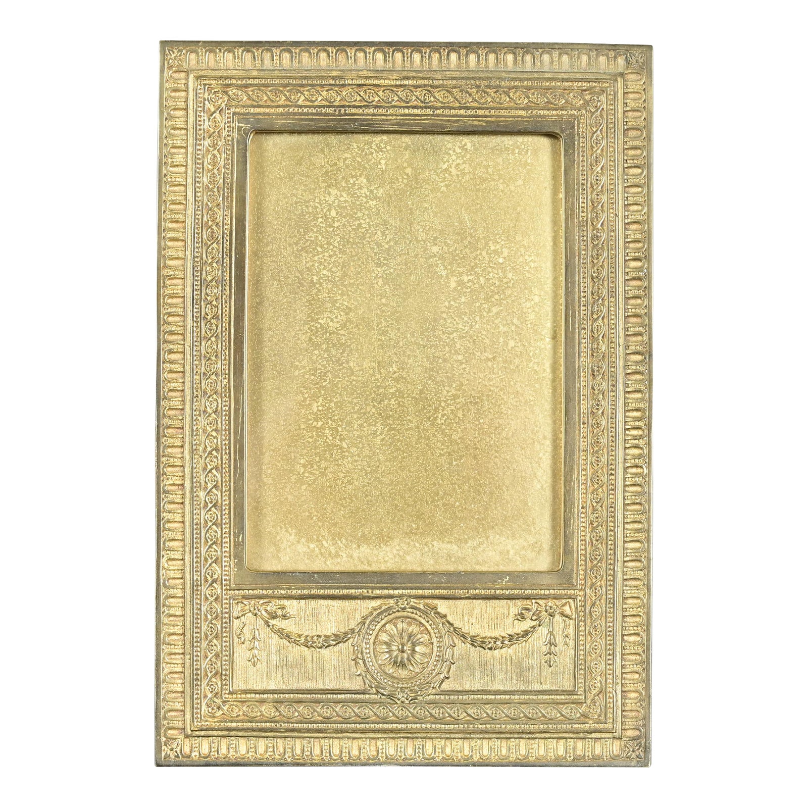 Tiffany Studios New York Adam Pattern Bronze Doré Picture Frame | Chairish