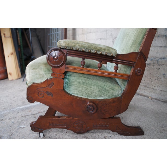 Late 19th Century Antique Victorian Eastlake Walnut Platform Parlor ...