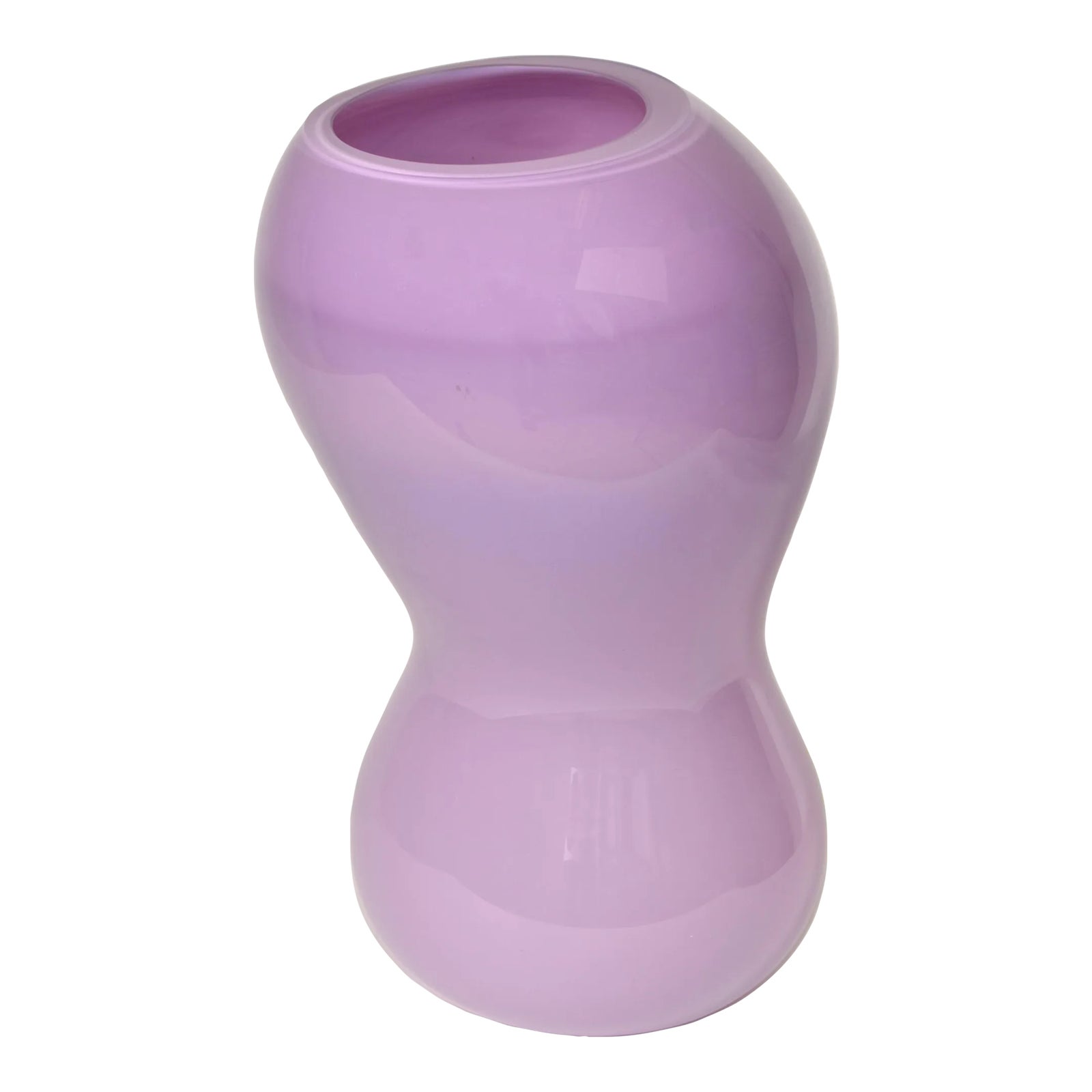 1992 Nigel Coates England Modern Encased Lavender Art Glass Vase ...