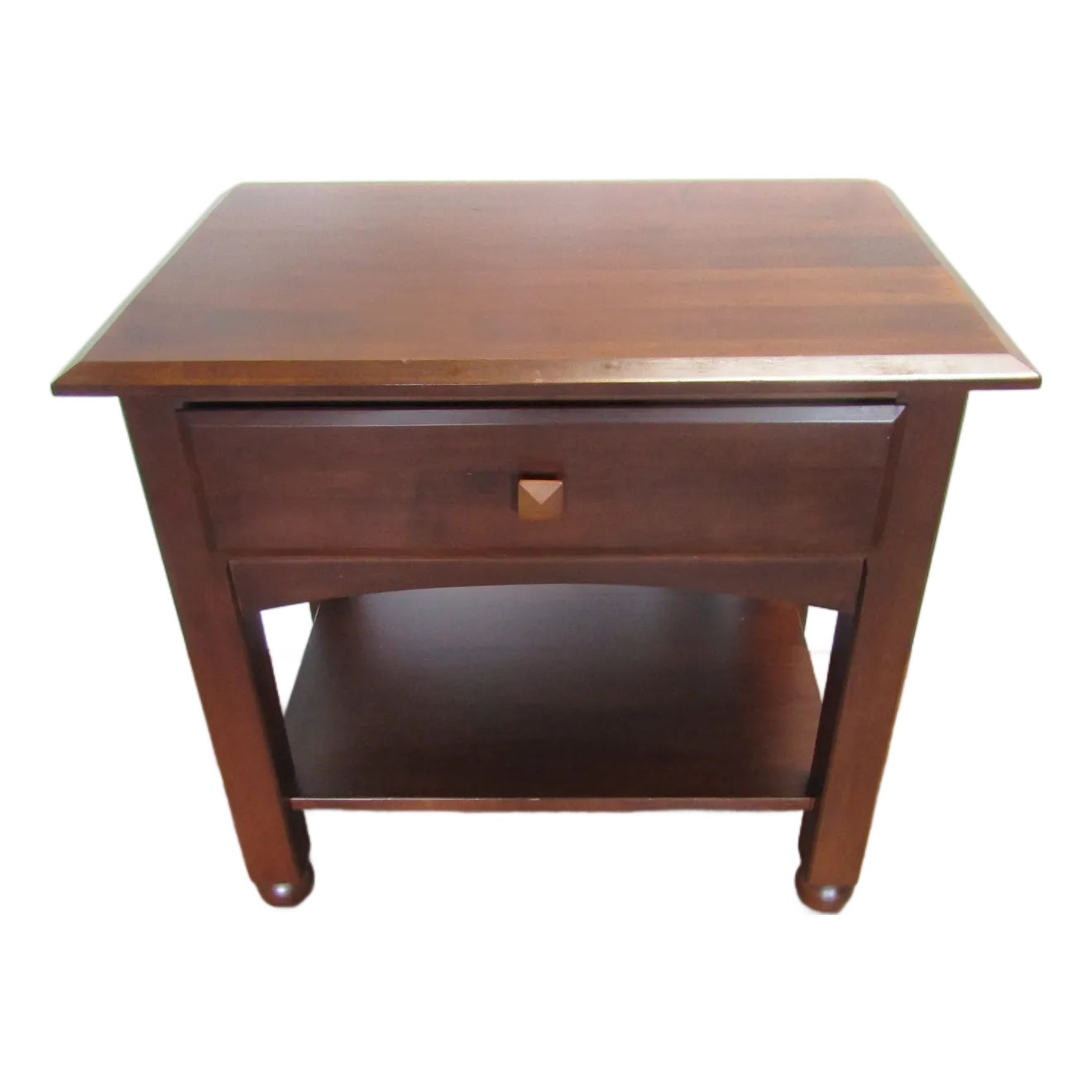 Ethan Allen Solid Cherry Nightstand | Chairish