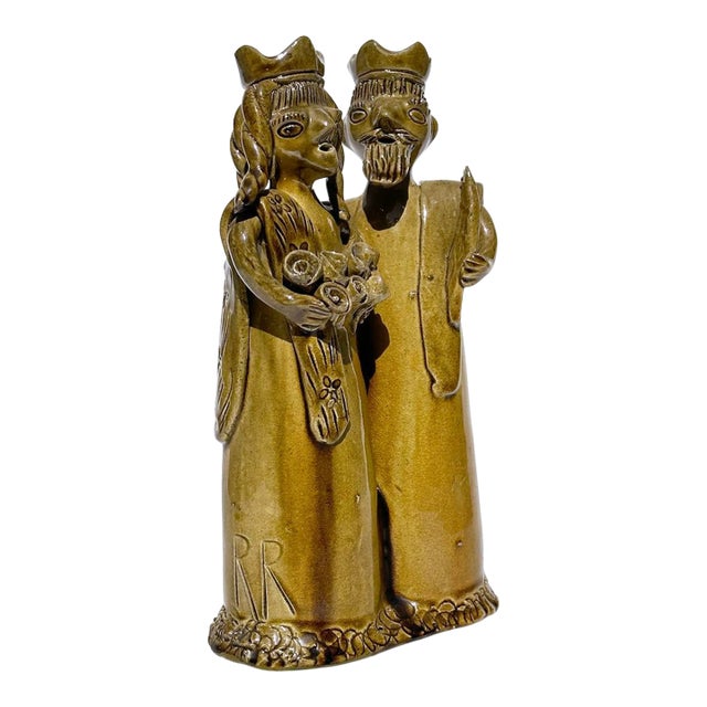 Vintage Rosa Ramalho Queen & King Studio Art Pottery Figurine | Chairish