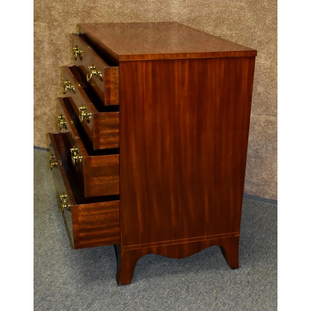 Vintage Stuart Swan Inlaid Mahogany Regency Style Four Drawer Chest of ...