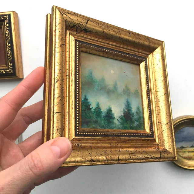 Contemporary Realism Framed Forest Painting Original Landscape by ...