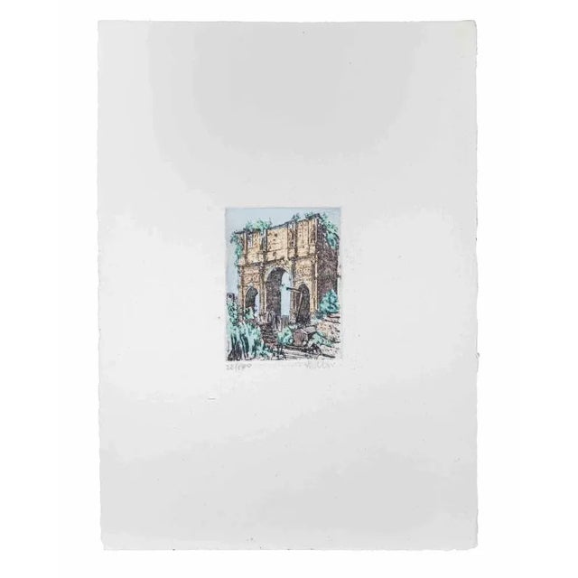 Orazio Toschi, Arc of Titus, Etching, 1950s | Chairish