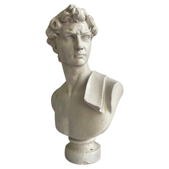 David by Michelangelo Plaster Bust | Chairish