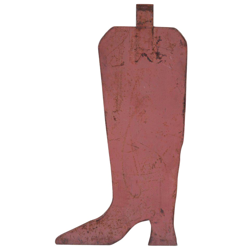 Cowboy Boot Advertising Sign | Chairish