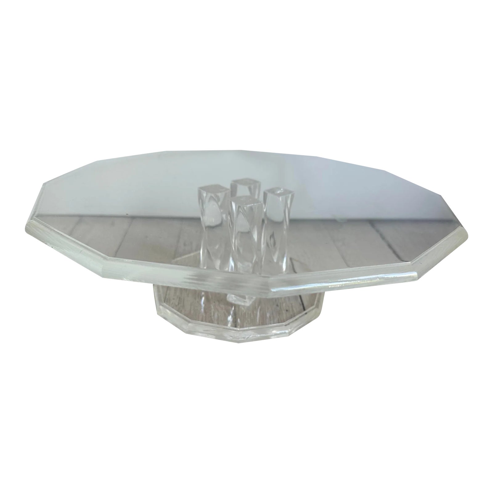 Mid Century Lucite Cake Stand | Chairish