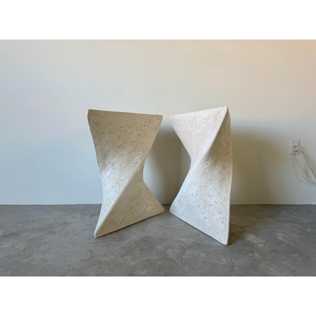 1980's Postmodern Sculptural Twist Plaster Console- Dining Table Bases ...
