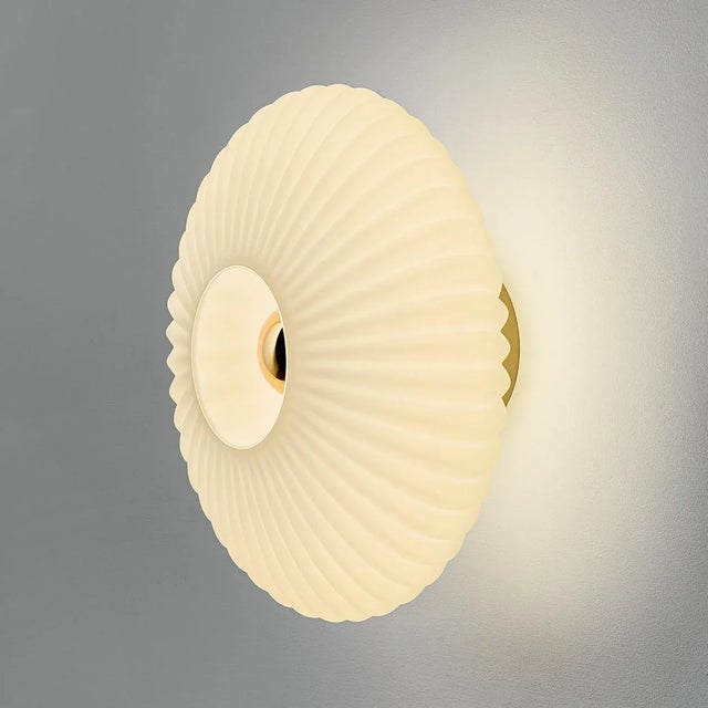 Glass Effect Wall Light With Opal Glass | Chairish