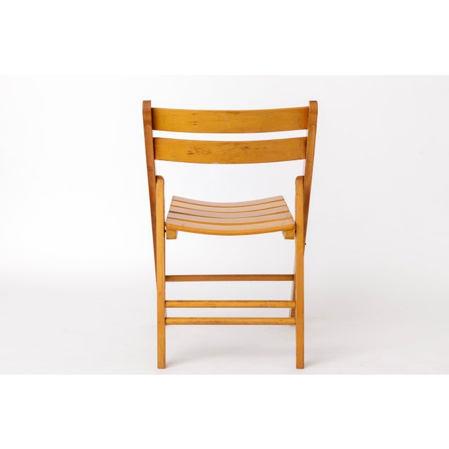 Mid-Century Modern German Beech Folding Chair, 1960s | Chairish