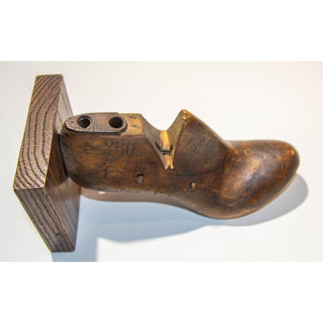 Vintage American Wood Shoe Mold Decor Paperweight 1930s | Chairish