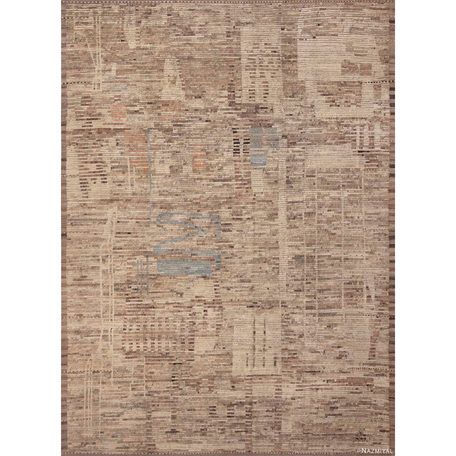 Contemporary Earthy Abstract Nomadic Modern Area Rug | Chairish