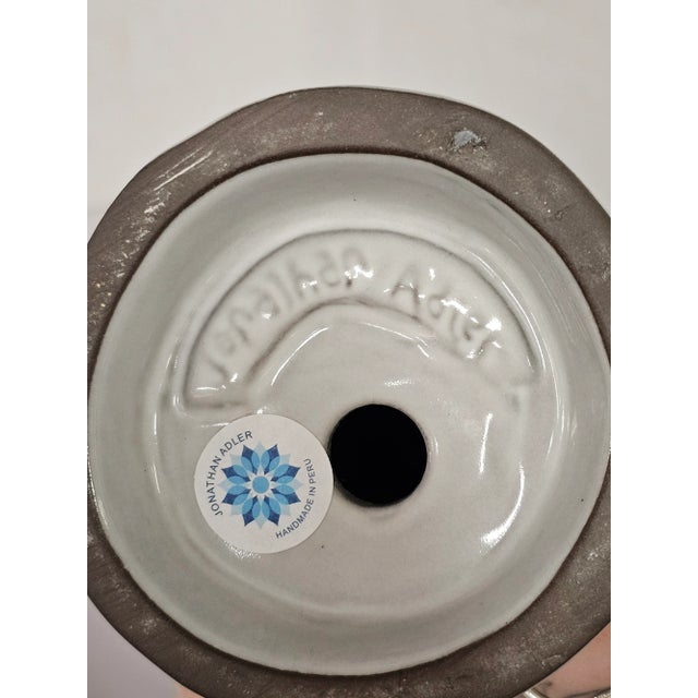 Contemporary Jonathan Adler Large Ceramic Double “Sun Face” Sculpture ...