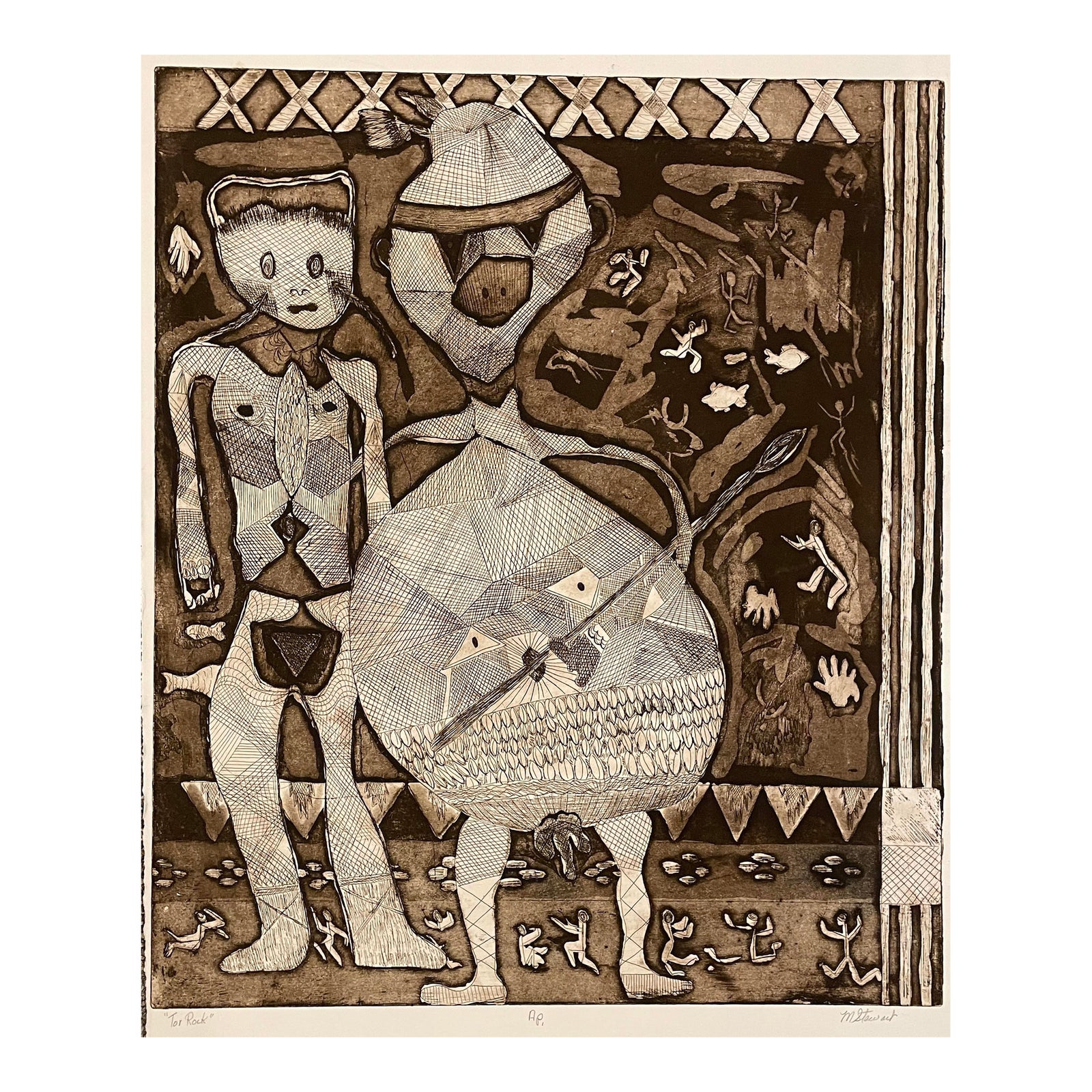 1990s Tor Rack Aquatint Etching by Stewart | Chairish