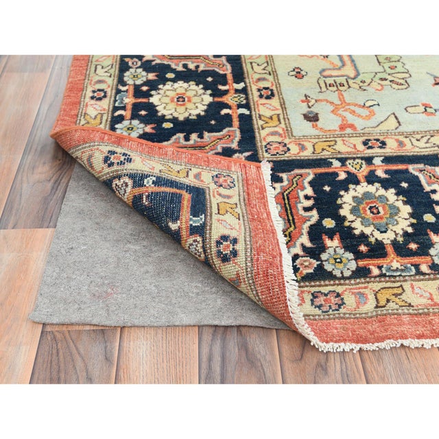 2010s Red, Afghan Peshawar With Large Medallion Heriz Design Natural ...