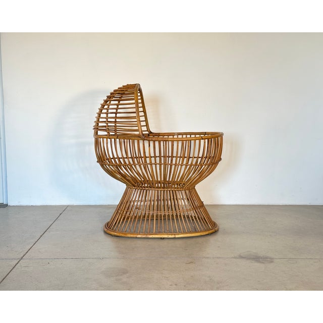 Vintage Rattan and Bamboo Cradle, 1970s | Chairish